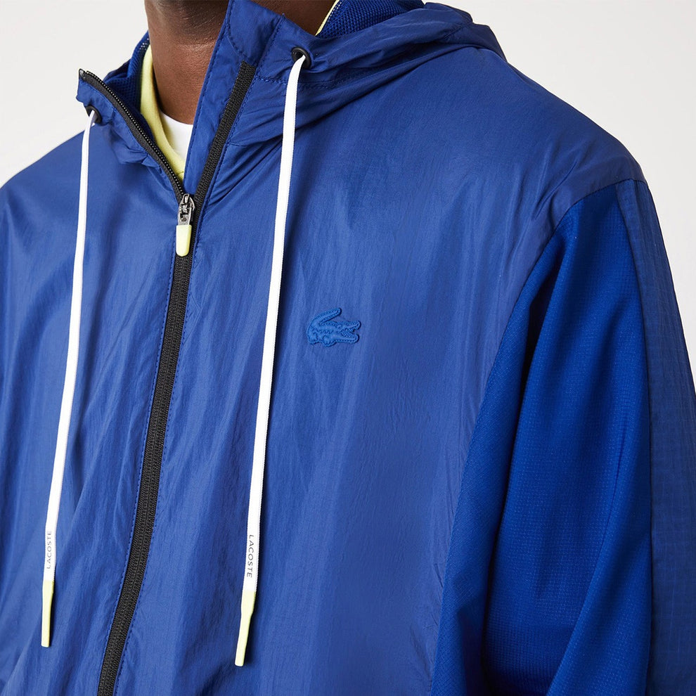 Men's Lacoste Lightweight Hooded Jacket Blue – THE SNEAKER OUTLET