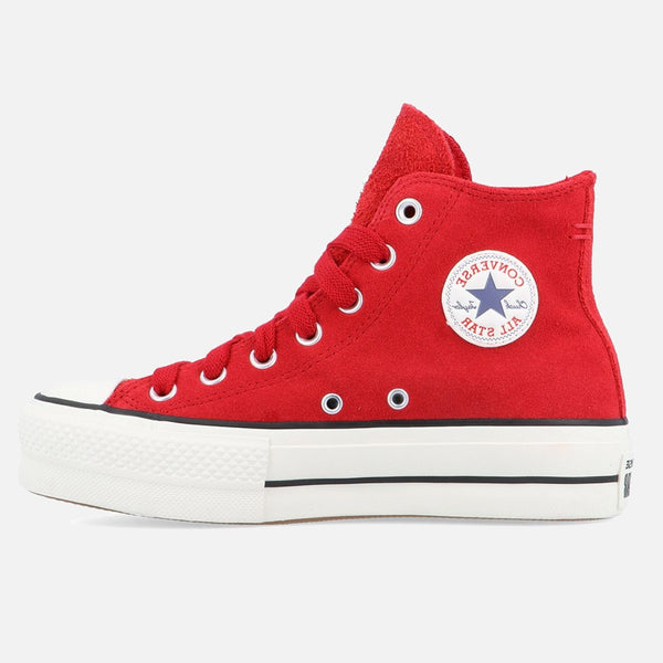 Women's Converse Chuck Taylor Lift Hi Red Suede – THE SNEAKER OUTLET